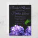 Elegant purple floral purple blue hydrangeas invitation | Zazzle