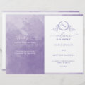 Elegant Purple Folded Wedding Ceremony Program | Zazzle