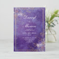 Elegant Purple & Gold Floral Frame Wedding Invitation | Zazzle