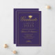 Elegant Purple Gold Grad Cap College Graduation Announcement | Zazzle