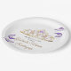 Elegant Purple Leaves Gold Tiara Quinceañera Paper Plates | Zazzle