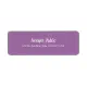 Elegant Purple Modern Script Professional Plain Label | Zazzle