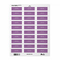 Elegant Purple Modern Script Professional Plain Label | Zazzle