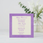 elegant Purple Retirement Party Invitation | Zazzle