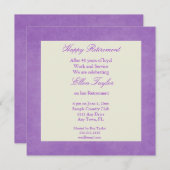 elegant Purple Retirement Party Invitation | Zazzle