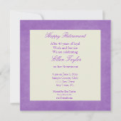 elegant Purple Retirement Party Invitation | Zazzle