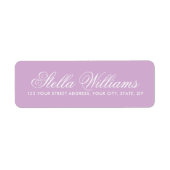 Elegant purple romantic calligraphy script label | Zazzle
