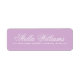 Elegant purple romantic calligraphy script label | Zazzle
