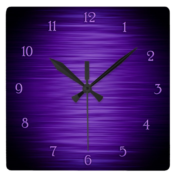 Elegant purple shaded wall clock | Zazzle.com