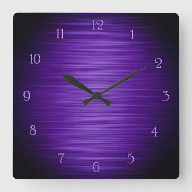 Elegant purple shaded wall clock | Zazzle