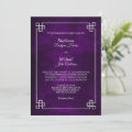 Elegant Purple Silver Frame Wedding Invitation | Zazzle