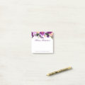 Elegant Purple Ultra Violet Watercolor Floral Post-it Notes | Zazzle