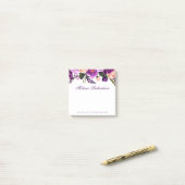 Elegant Purple Ultra Violet Watercolor Floral Post-it Notes | Zazzle