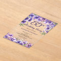 Elegant Purple Violets Floral 50th Birthday Party Acrylic Invitations ...