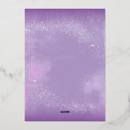Elegant Purple Violets Floral 70th Birthday Party Foil Invitation | Zazzle