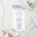 Elegant Purple Watercolor Floral Wedding Ceremony Program | Zazzle