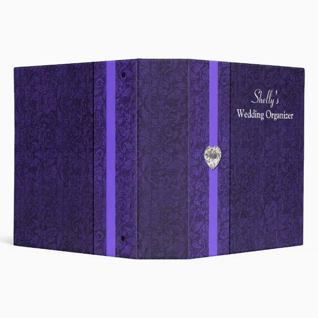 Elegant Purple Wedding Organizer Binder | Zazzle