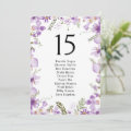 Elegant Purple Wedding Table Seating Chart Cards | Zazzle