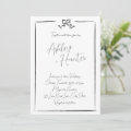 Elegant QR Code Black Hand Drawn Bow Invitation | Zazzle