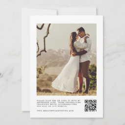 Elegant QR Code Photo Wedding Invitation | Zazzle