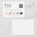 Elegant QR Code Wedding Attire Dress Code Insert | Zazzle