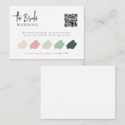 Elegant QR Code Wedding Attire Dress Code Insert | Zazzle