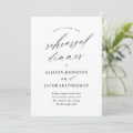 Elegant QR Code Wedding Rehearsal Dinner Invitation | Zazzle