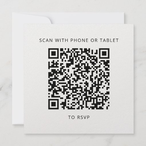 Elegant QR Code Wedding RSVP Card | Zazzle