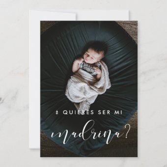 Elegant Quieres ser mi madrina proposal card | Zazzle