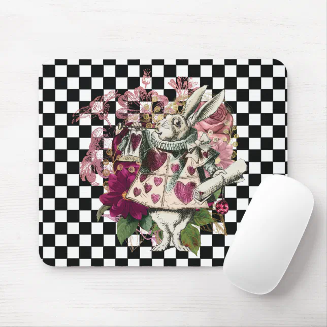 Elegant Rabbit Alice in Wonderland Mouse Pad | Zazzle
