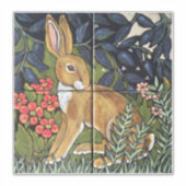 Elegant Rabbit Tile Mural Decoration for 6" Tiles Sticker | Zazzle