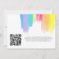 Elegant Rainbow LGBTQ Engagement Photo QR Code Save The Date | Zazzle