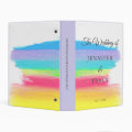 Elegant Rainbow LGBTQ Personalized Wedding Planner Mini Binder | Zazzle