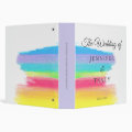 Elegant Rainbow LGBTQ Wedding Keepsake Photo Album 3 Ring Binder | Zazzle