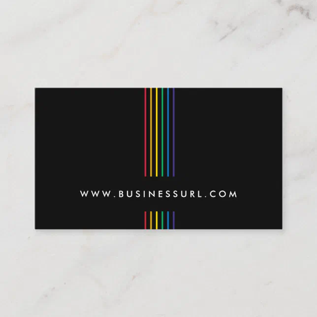 Elegant Rainbow Light Professional BusinessCard Business Card | Zazzle