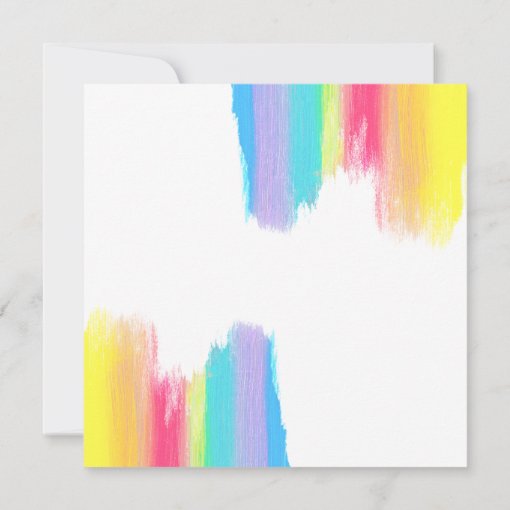 Elegant Rainbow Modern Colorful LGBTQ Wedding Invitation | Zazzle