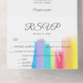 Elegant Rainbow Watercolor LGBTQ Wedding & RSVP All In One Invitation ...