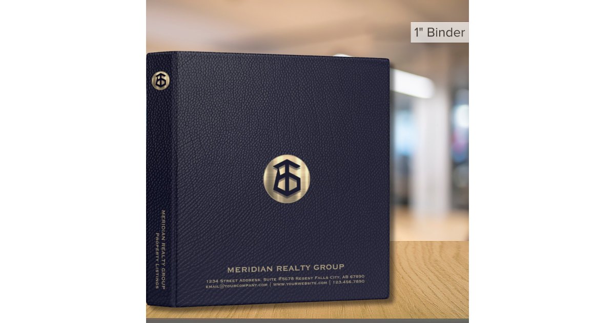 Elegant Real Estate Binder | Zazzle
