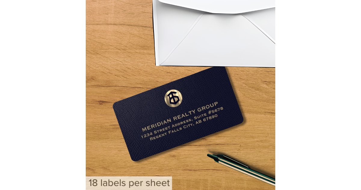 Elegant Real Estate Logo Address Labels | Zazzle