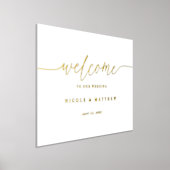 Elegant Real Foil Wedding Welcome Sign | Zazzle