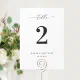 Elegant Reception Script Calligraphy Table Number | Zazzle