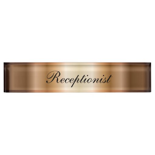 Elegant Receptionist Desk Name Plate | Zazzle