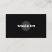 Elegant Receptionist Logo Blue Lines Icons Black Business Card | Zazzle