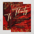 Elegant Red 30th Birthday Invitation | Zazzle
