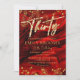 Elegant Red 30th Birthday Invitation | Zazzle