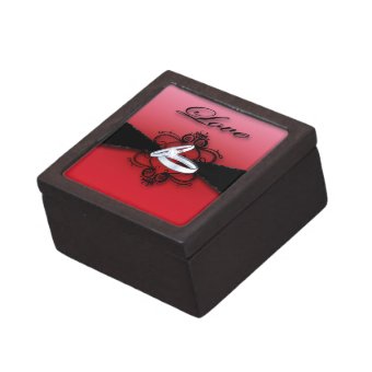 Elegant Red and Black Premium Wedding Ring Box | Zazzle