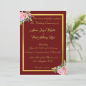 Elegant Red and Gold Invitation | Zazzle