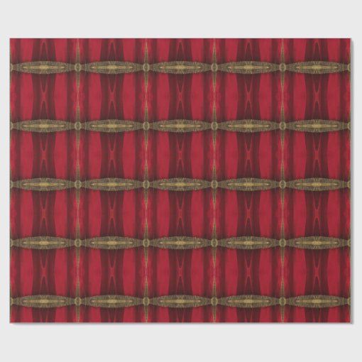 Elegant Red and Gold Pattern Wrapping Paper | Zazzle