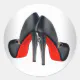 Elegant Red Black High Heel Shoe Stickers | Zazzle