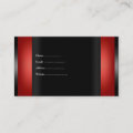 Elegant Red Black Indestructible Business Card | Zazzle
